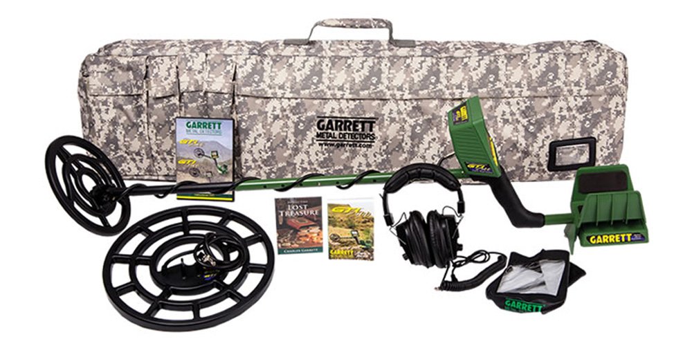 Garrett GTI 2500 Metal Detector W/9.5" & 12.5" Searchcoils Plus 5 Bonus Accessories