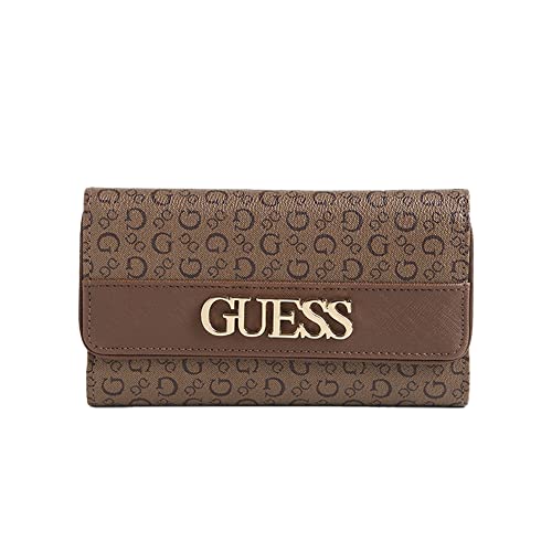 GUESS Factory Women's Brooker Logo Slim Clutch Faux Leather Wallet