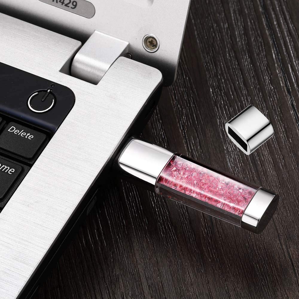 GARRULAX USB Flash Drive, 8GB / 16GB / 32GB USB2.0 USB Memory Stick Date Storage Pendrive Thumb Drives (32GB, Light Pink)