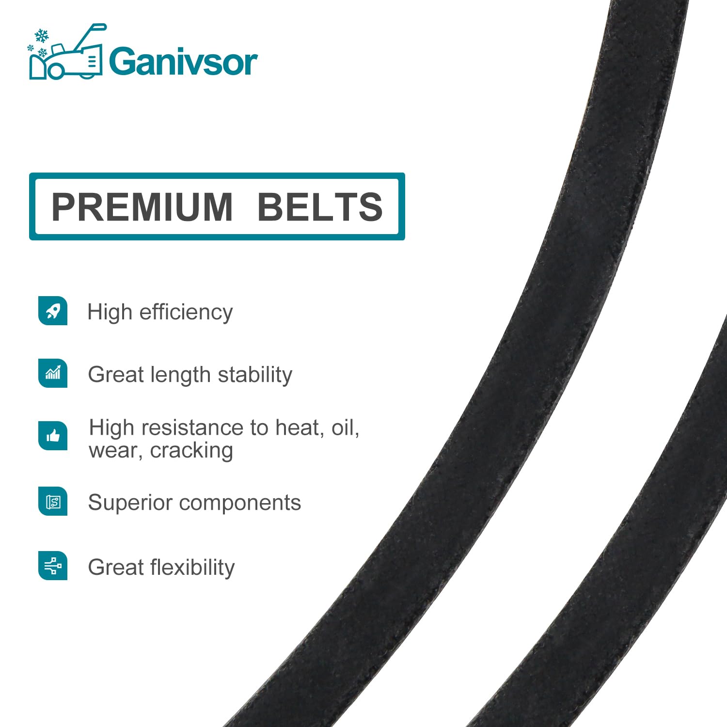 Ganivsor 106-4498 Drive Belt for Toro 726 OE 826 Stens 265-180 (1/2" X 43")