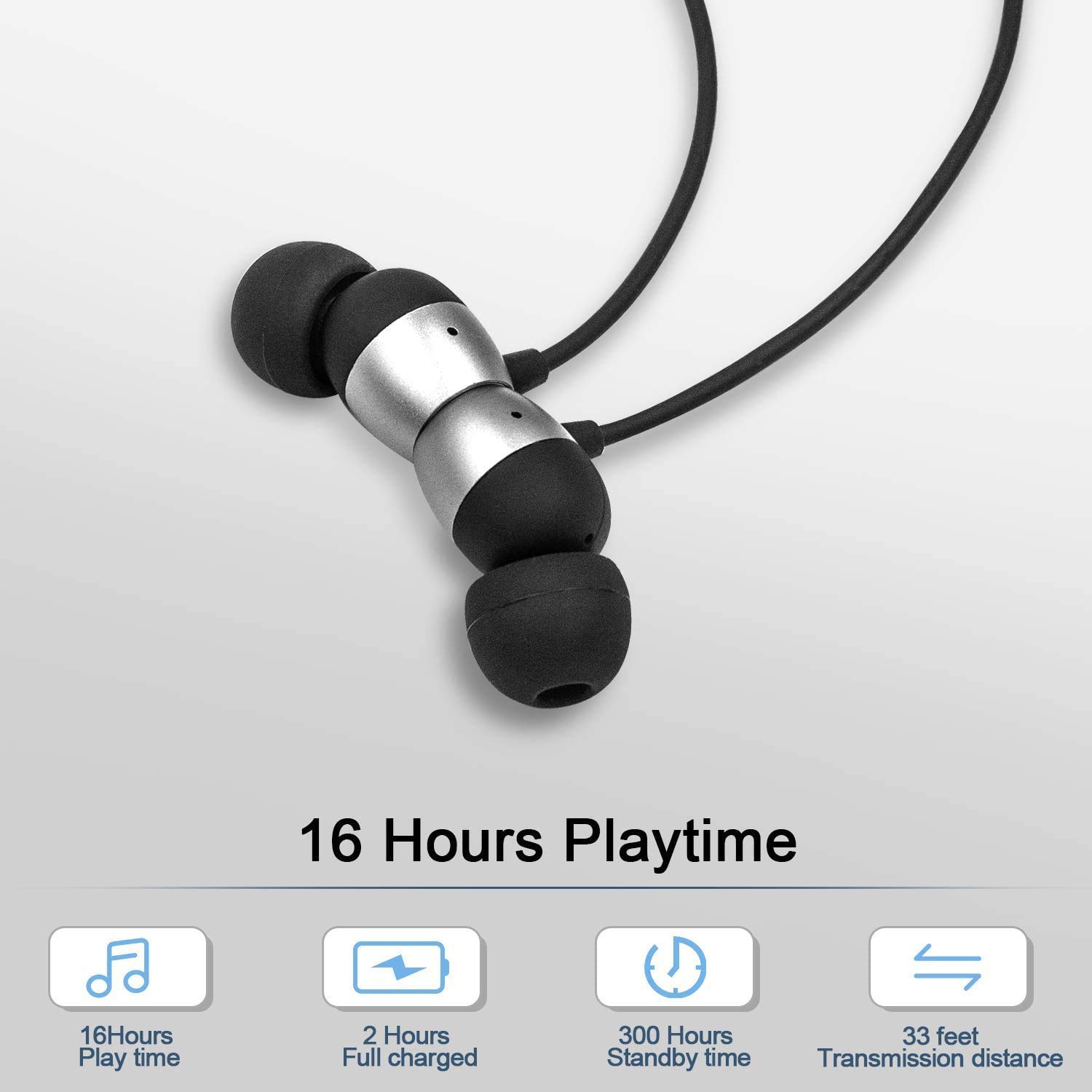 Golvery Bluetooth 5.0 Headphones w/FastStream 40ms Low Latency for TV Watching, HiFi Stereo Wireless Sport Headset Earbud Earphone w/Mic, CVC6.0 Noise Cancellation, 16H Playtime, Pair to Transmitter