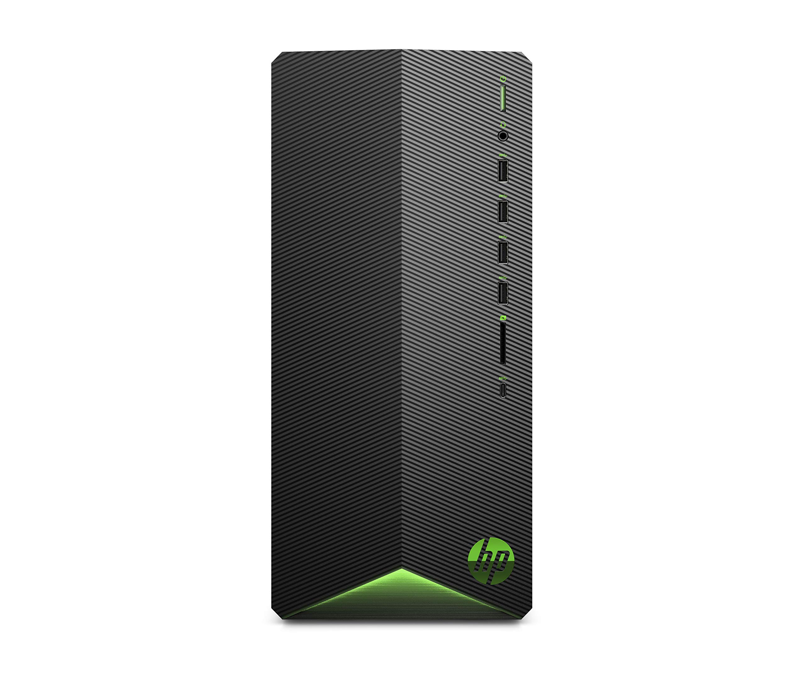HP Pavilion Gaming Desktop, AMD Ryzen 5 5600G Processor, AMD Radeon RX 5500, 8 GB RAM, 512 GB SSD, Windows 11 Home (TG01-2130, Shadow Black)