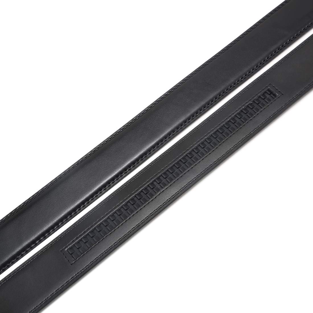 Founders & C Mens Leather Ratchet Belt Strap Only 1 3/8โ without Buckle (28"-42" Waist Adjustable, Black leather -106/burnt Umber Leather)