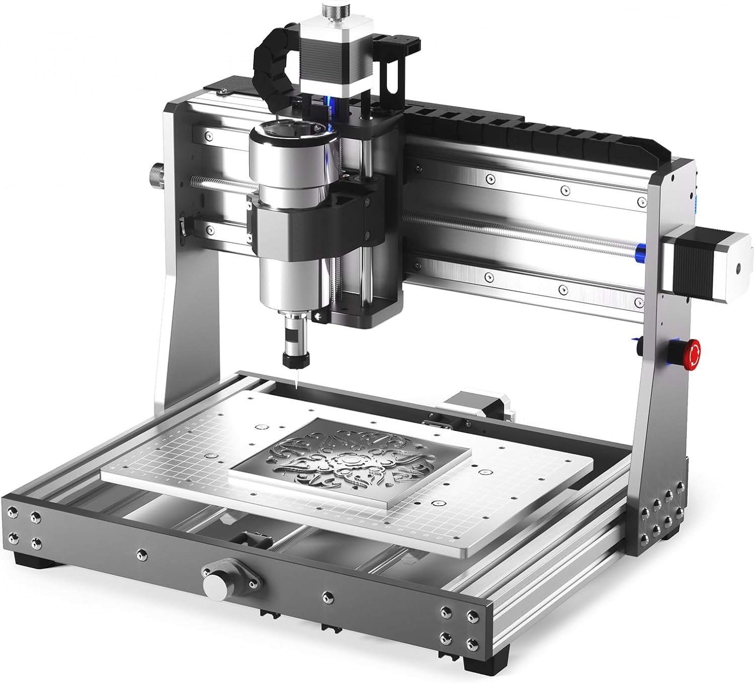 Genmitsu 3020-PRO MAX V2 CNC Router Machine, Upgraded 3 Axis Engraver for Metal, Wood, Acrylic, PCB MDF, New Structure & Offline Controller & 6pcs Limit Switches, Working Area 11.8 x 8.1 x 3.1 inch