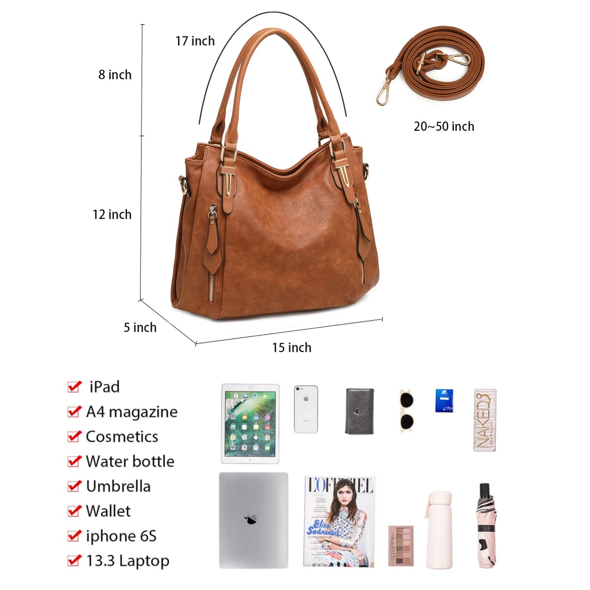 Hobo Bags for Women Handbags Purse Ladies Boho Shoulder Tote Bag Crossbody Purses
