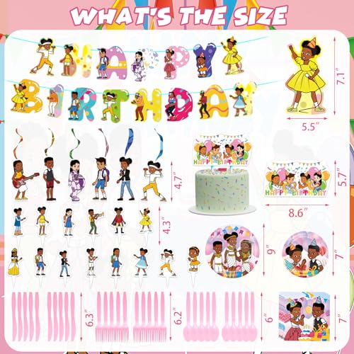 Gracie Corner Party Decorations - 155Pcs Gracies Corner Decorations include Banner Tablecloth Backdrop Ballons Cupcake Cake Toppers Tableware Hanging Swirls. Gracie Corner Birthday Decorations