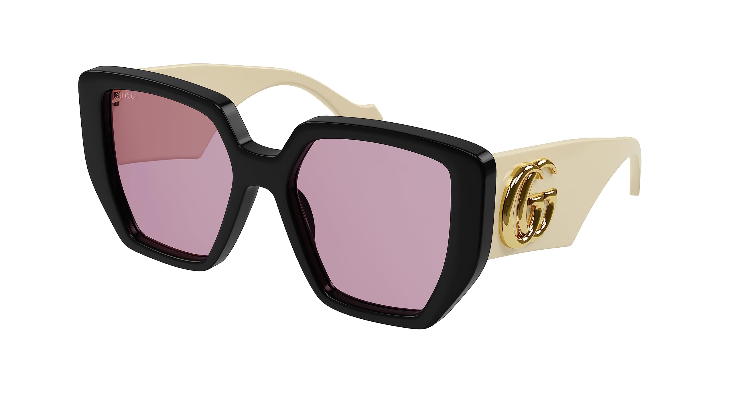 Gucci Geometric Sunglasses GG0956S 002 Black/Cream/Gold 54mm 956