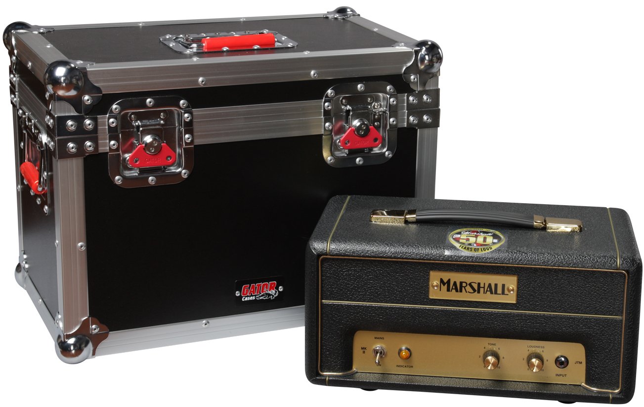 Gator Cases G-TOUR Series ATA Style Road Case for Mini Electric Guitar Amp Heads Such as Marshall JTM1H - Equipped with Heavy Duty Latches and Spring Loaded Handles; (G-TOURMINIHEAD2)