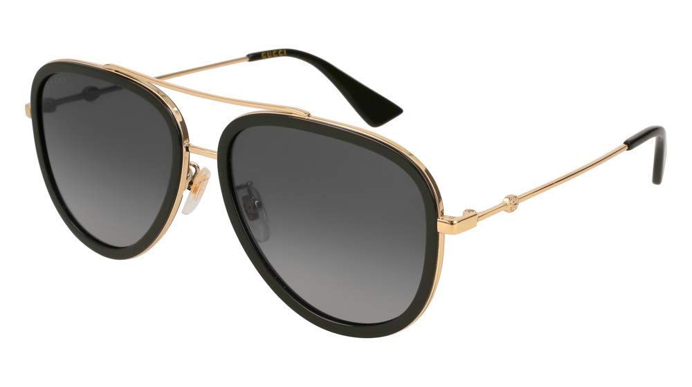 Gucci GG0062S 001 57M Gold/Gold Flash Aviator Sunglasses For Men + BUNDLE With Designer iWear Eyewear Kit