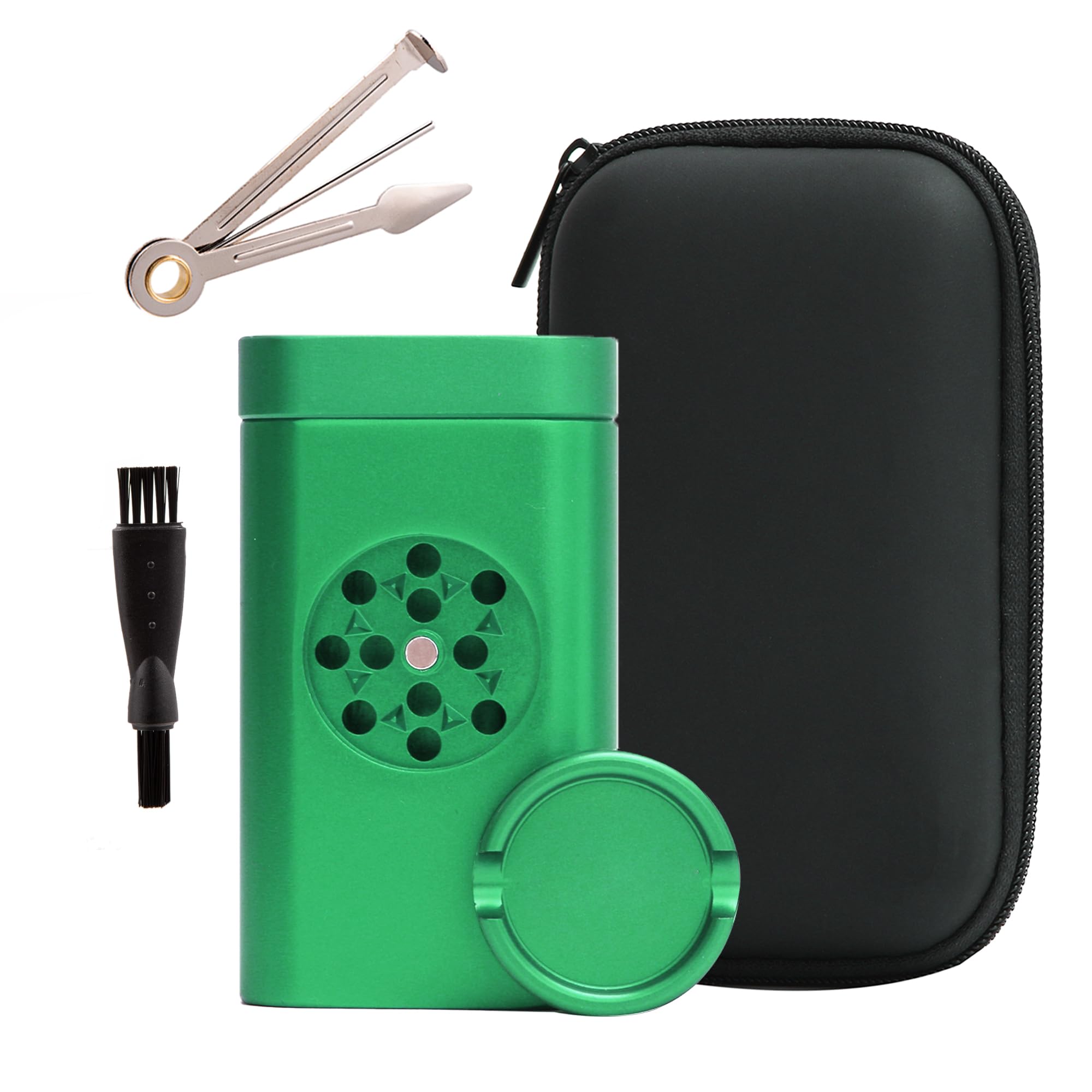 VICKDGE Portable Grinder with Large Capacity Storage Container for Kitchen, Green