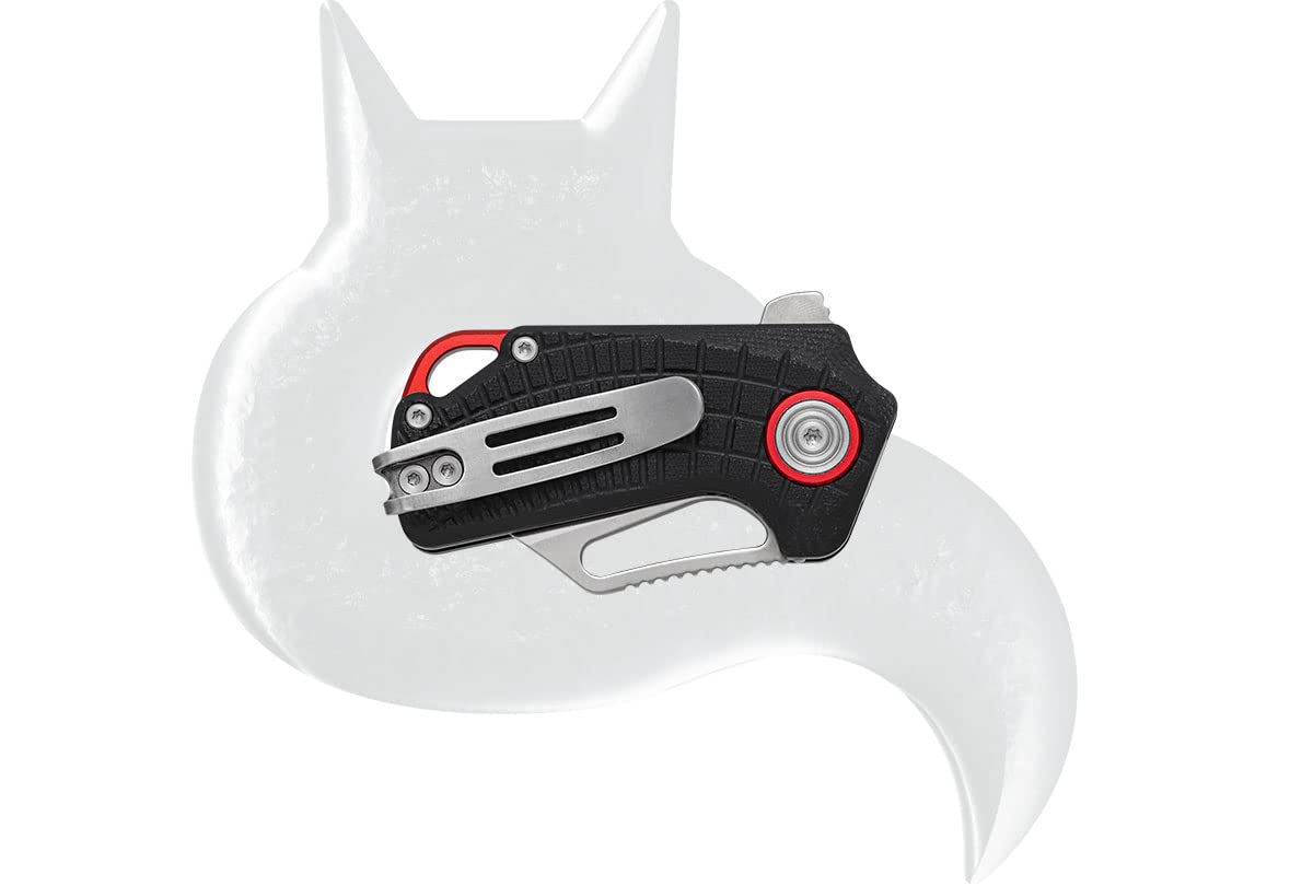 Fox BLACK Knives Puck Liner Lock BF-761B Black G10 and D2 Steel Pocket Knife