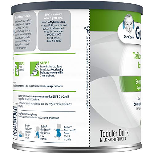 Gerber Good Start Baby Formula Powder, GentlePro Toddler Probiotics, Stage 3, 24 Ounce (Pack of 4)