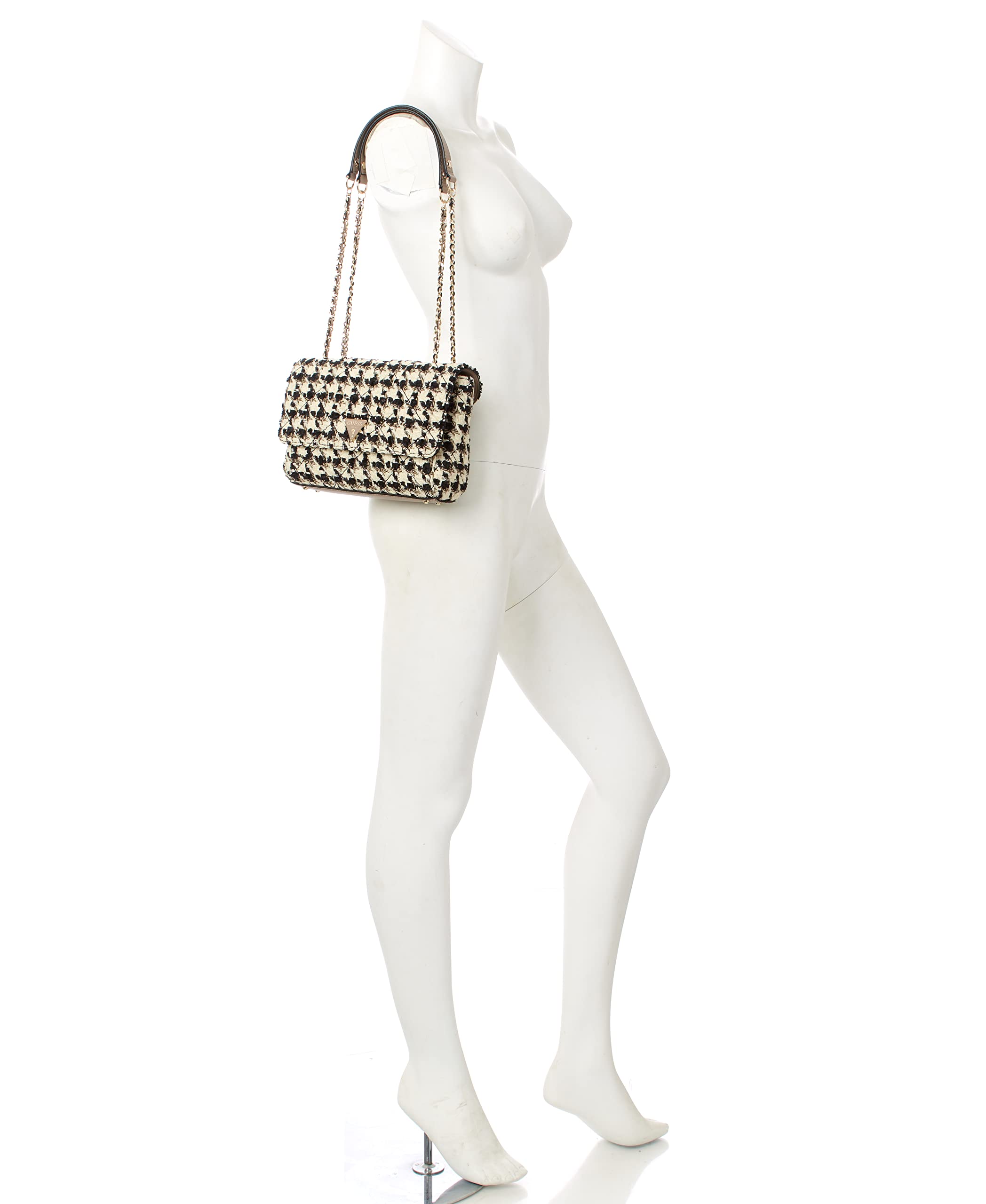 GUESS womens Cessily Convertible Crossbody Flap, Stone Multi, one size US