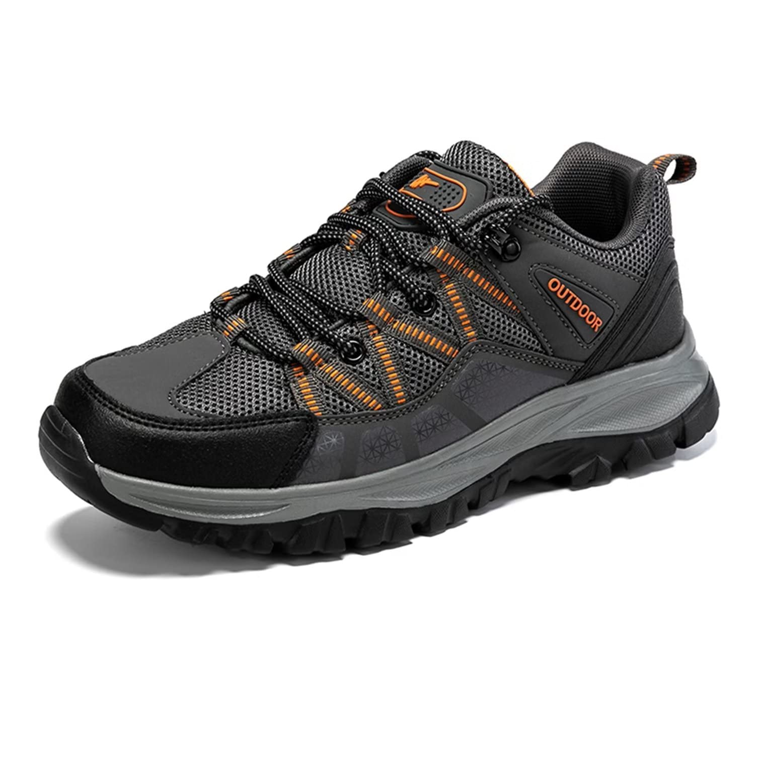 HARMOX Women's Men's Hiking Boot Anti-Slip Hiking Boots Men Waterproof Insulated Grey