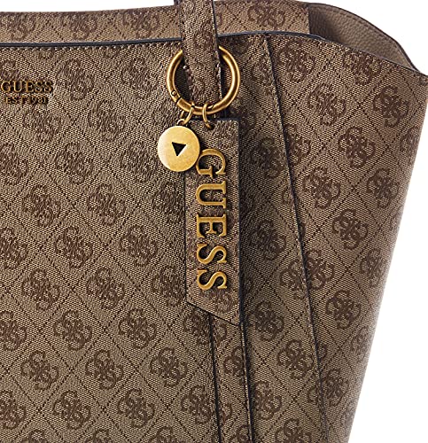 GUESS womens Naya Tote, Latte, One size US