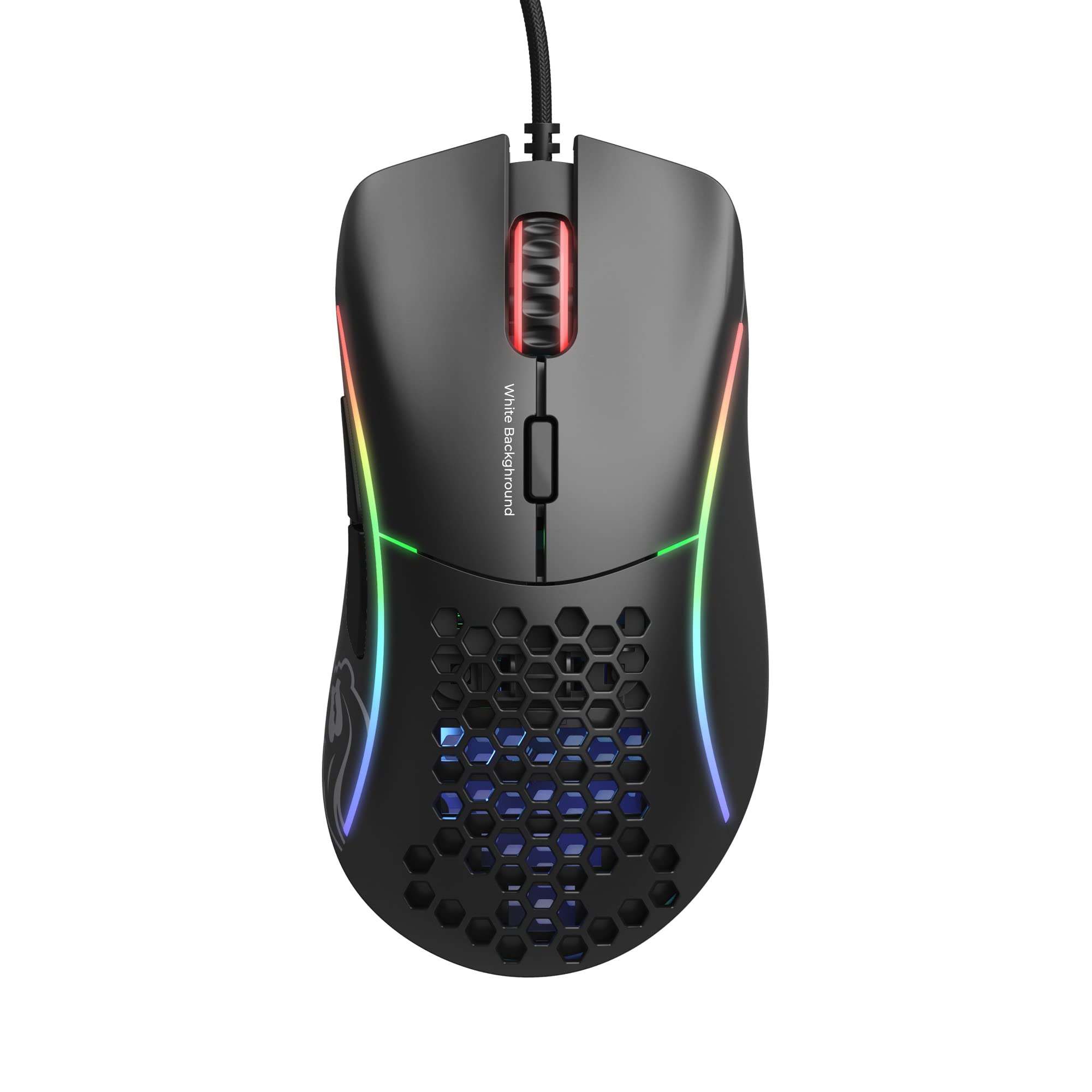 Glorious Model D Gaming Mouse - Ultra-Light Weight Honeycomb, RGB, 69g (Glossy, White)