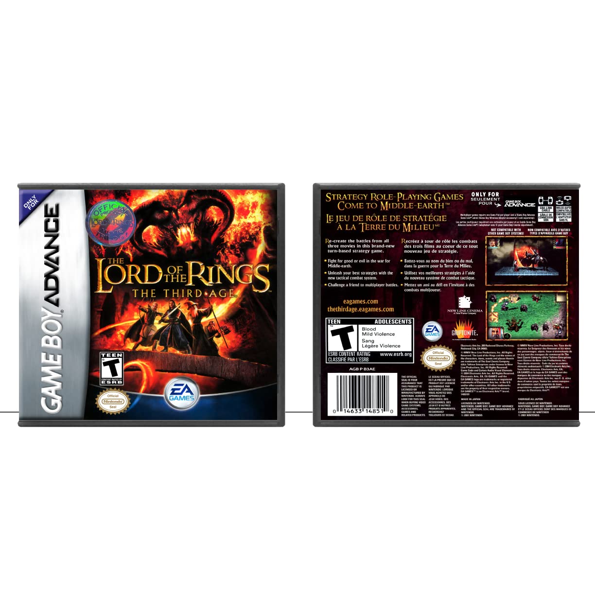 Lord of the Rings,The: The Third Age | (GBA) Game Boy Advance - Game Case Only - No Game