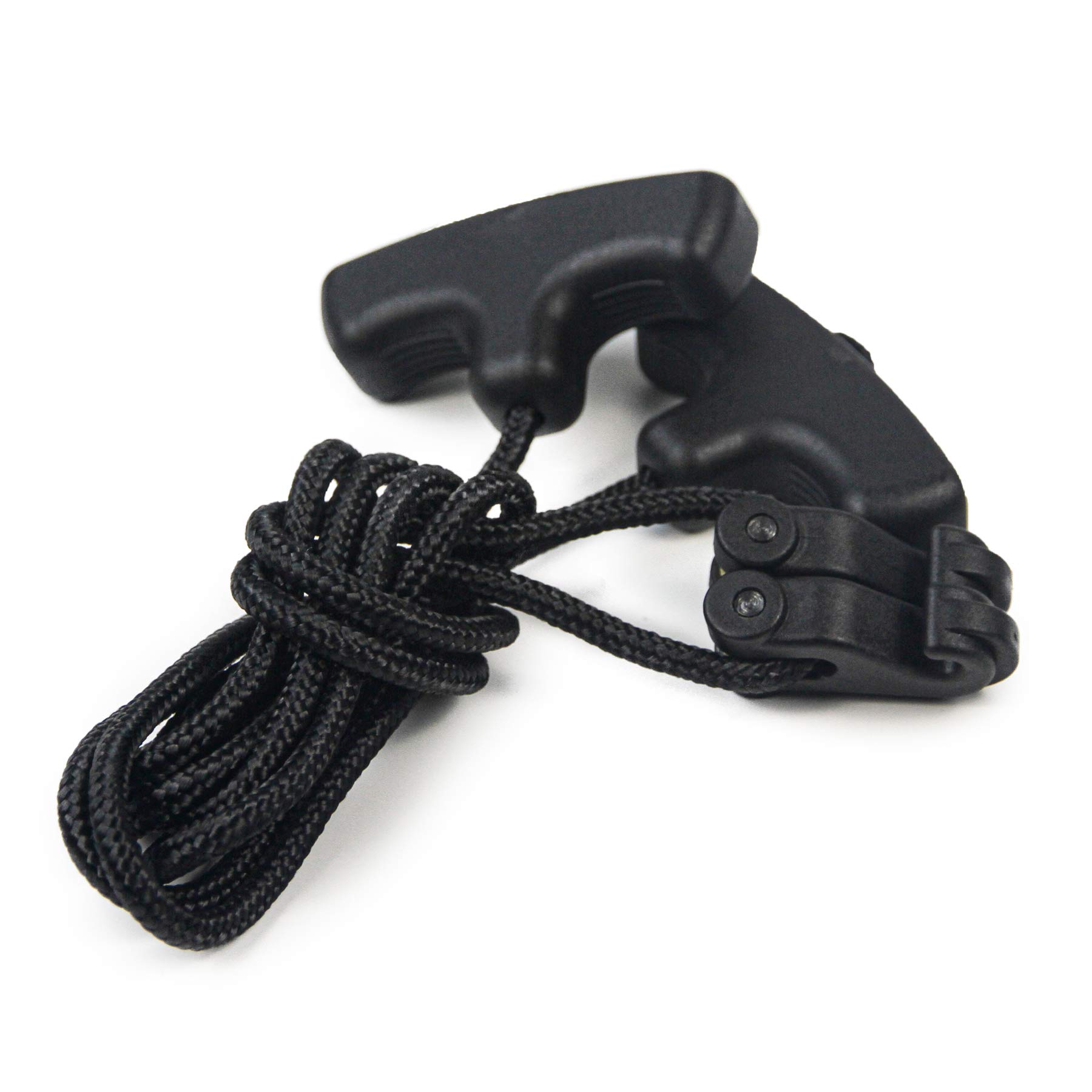 GUGULUZA Crossbow Cocking Device with Double Handle Crossbows Rope 1.6m/63 inch Cocker Aid Cocking String Tool Black