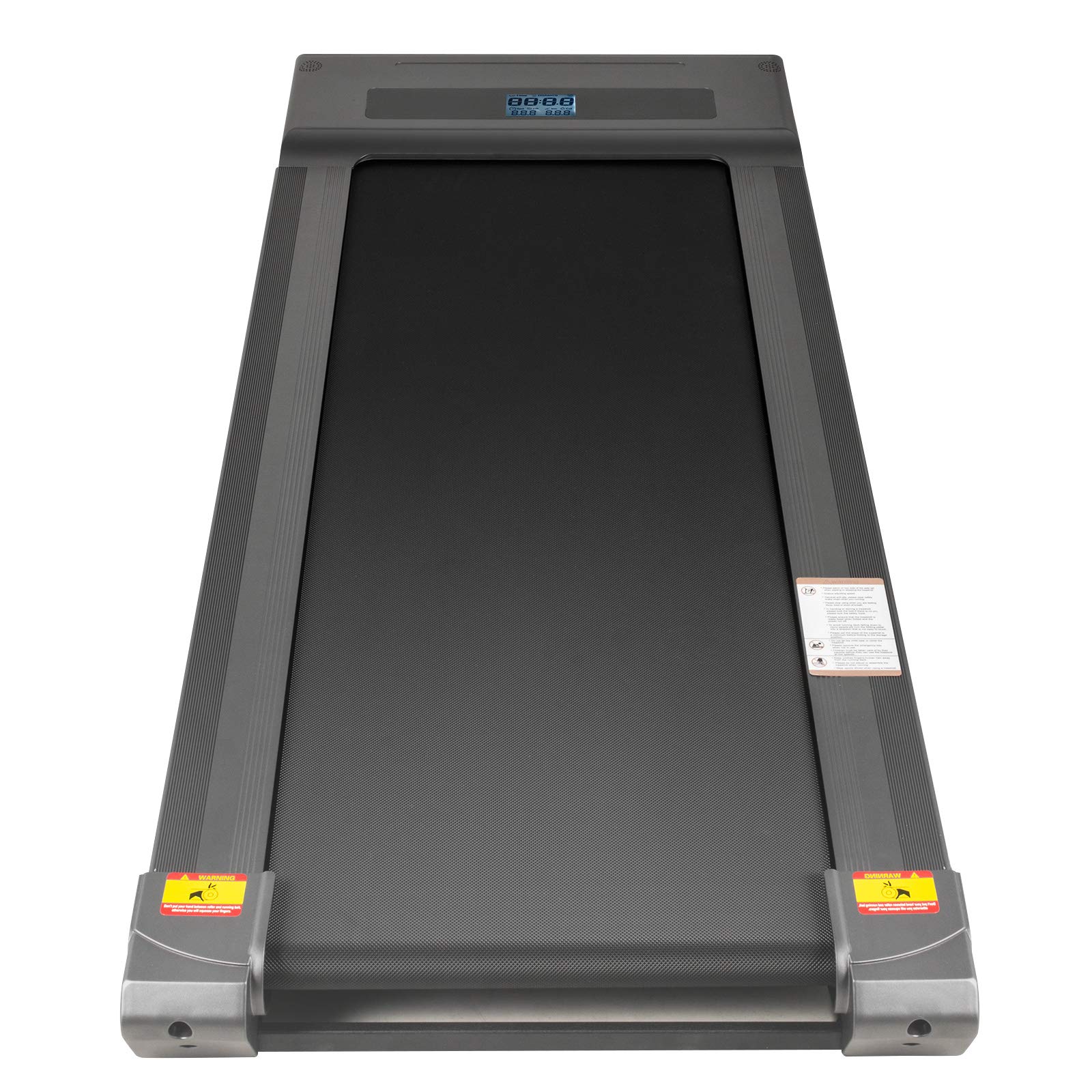 Happybuy Treadmill, Silver Under Desk Treadmills, Led Digital Display Treadmill Machine with Remote Control,1-6.0km/h Speed Portable Treadmill, for Home Indoor Exercise