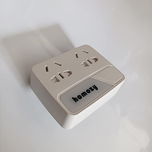homozy socket 2 AC Outlets Surge Protector with 2 USB Charging Ports