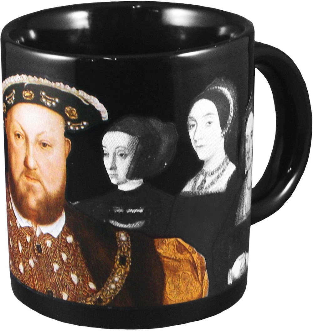 Henry VIII Disappearing Coffee Mug - Add Hot Water and Watch Henry's Wives Disappear - Comes in a Fun Gift Box - by The Unemployed Philosophers Guild, 10Fl oz