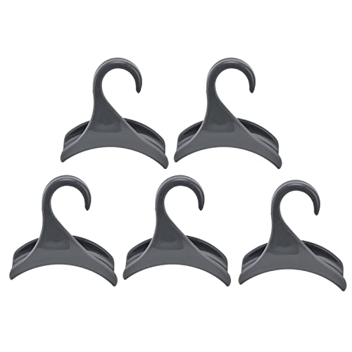 Fydun 5Pcs Purse Door Hanger Bag Arc Closet Hanger Hook for Satchel Coat Haversack Belt StorageWhite for Home Use, Multifunctional Accessory (Grey)