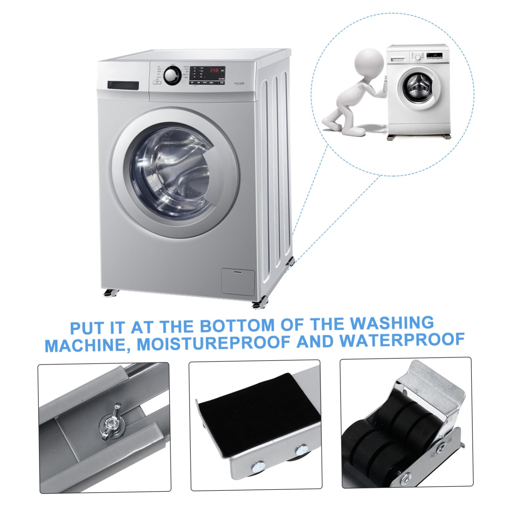 GATHINESS machine bracket furniture roller appliance washer and dryer pedestals refrigerator machine roller base dryer mobile roller washer stand slider Multifunction Refrigerator