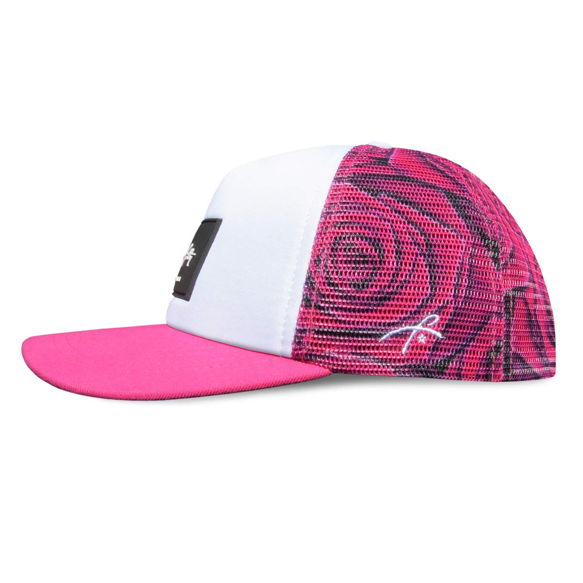 Grace Folly Kids Trucker Hat Youth Baseball Cap for Boys & Girls 5-12 Years Old (Kids, Pink Rose)