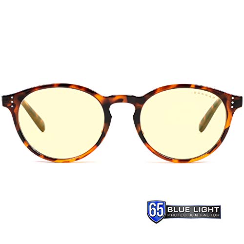 GUNNAR - Blue Light Reading Glasses - Blocks 65% Blue Light - Attaché, Tortoise, Amber Tint, Pwr +1.0