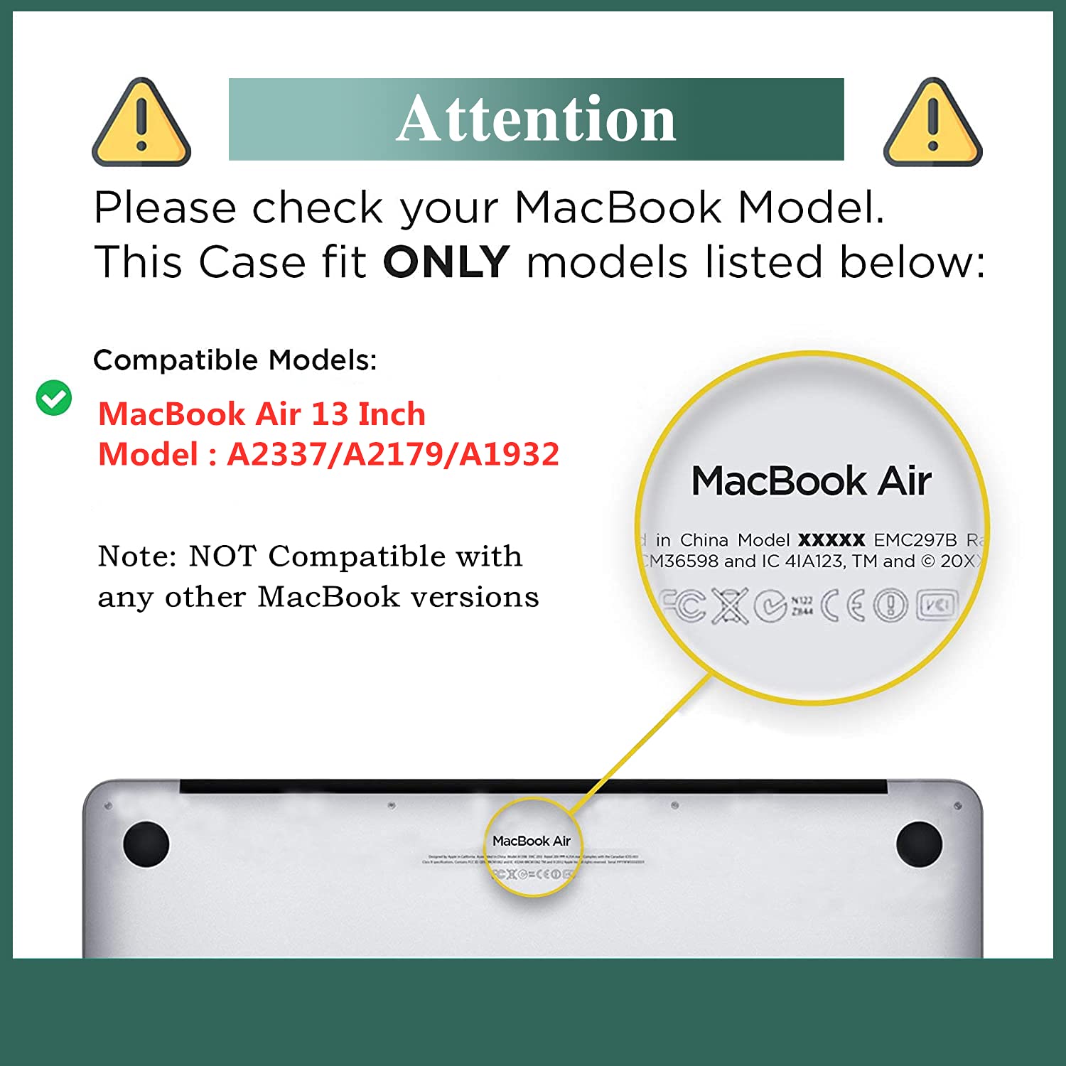 Funut Compatible with MacBook Air 13 inch Case 2021 2020 2019 2018 Release M1 A2337/A2179/A1932, MacBook Air 2020 Case, Plastic Hard Shell Case & Keyboard Cover for Mac Air 13.3 inch, Black Marble