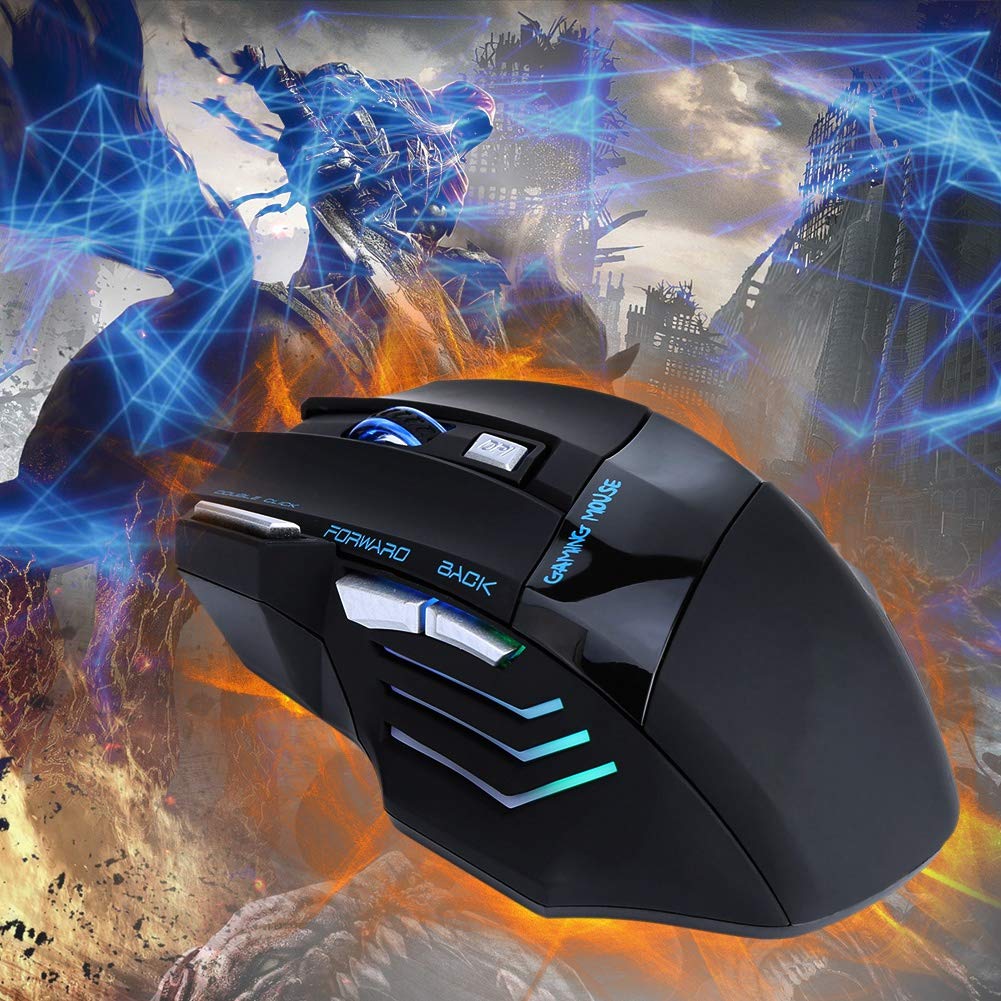 Gaming Mouse Wired,5500 DPI 7 Buttons Colorful Light Emitting Professional Optical Mechanical Wired Ergonomic Optical PC Computer Gaming Mice