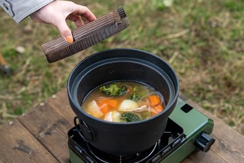 Ikenaga Ironwork 312714 Rice Pot, 3 Cups, Induction Compatible, Rice Cooking, Made in Japan, Black