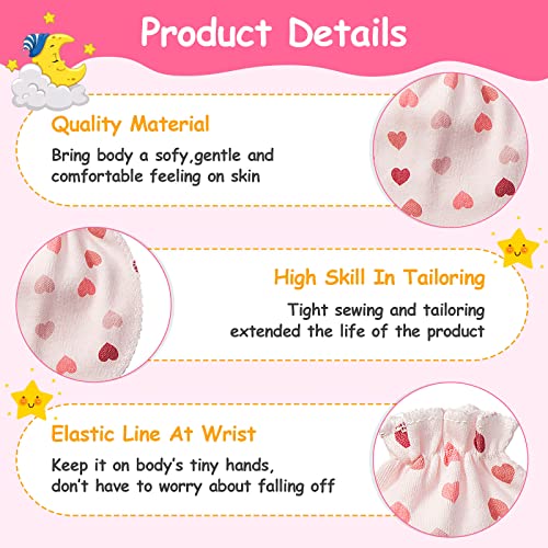 Geyoga Newborn Baby Mittens No Scratch Mittens Soft Elastic Infant Baby Gloves Mittens for 0-6 Months Baby(Lovely Style, 40 Pairs)