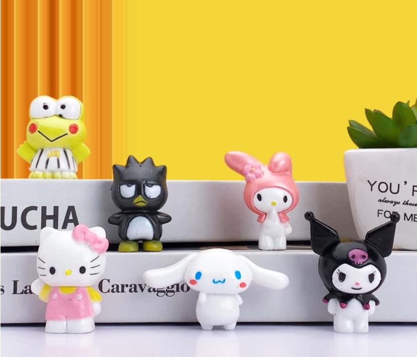 HORNO 6 pcs Cute Lovely Mini Animal Figure For Cake Topper,Garden Cake Decoration,Plant Etc.
