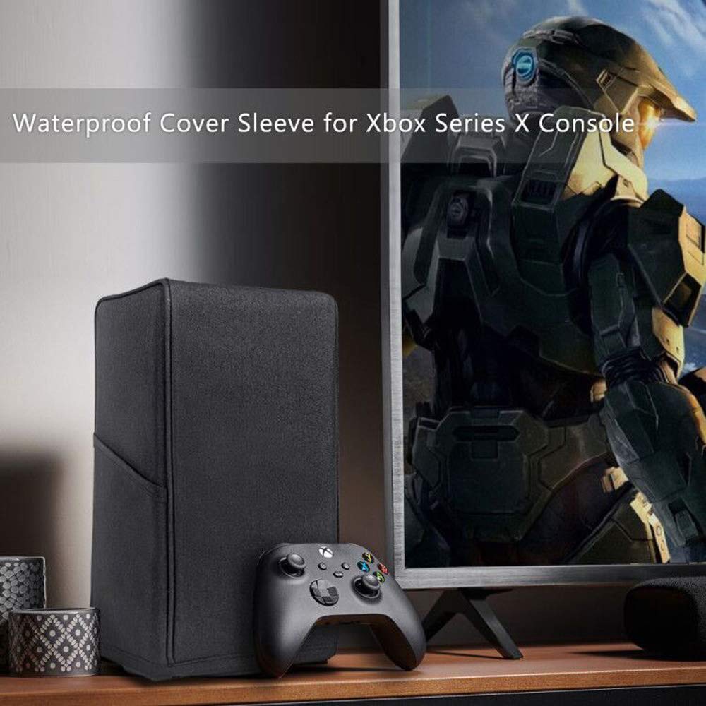 GOTRUTH Series X Nylon Comfortable Lining Dust Case, Anti-Scratch Waterproof Cover for Xbox Series X Console (Xbox Series X, Black 3)