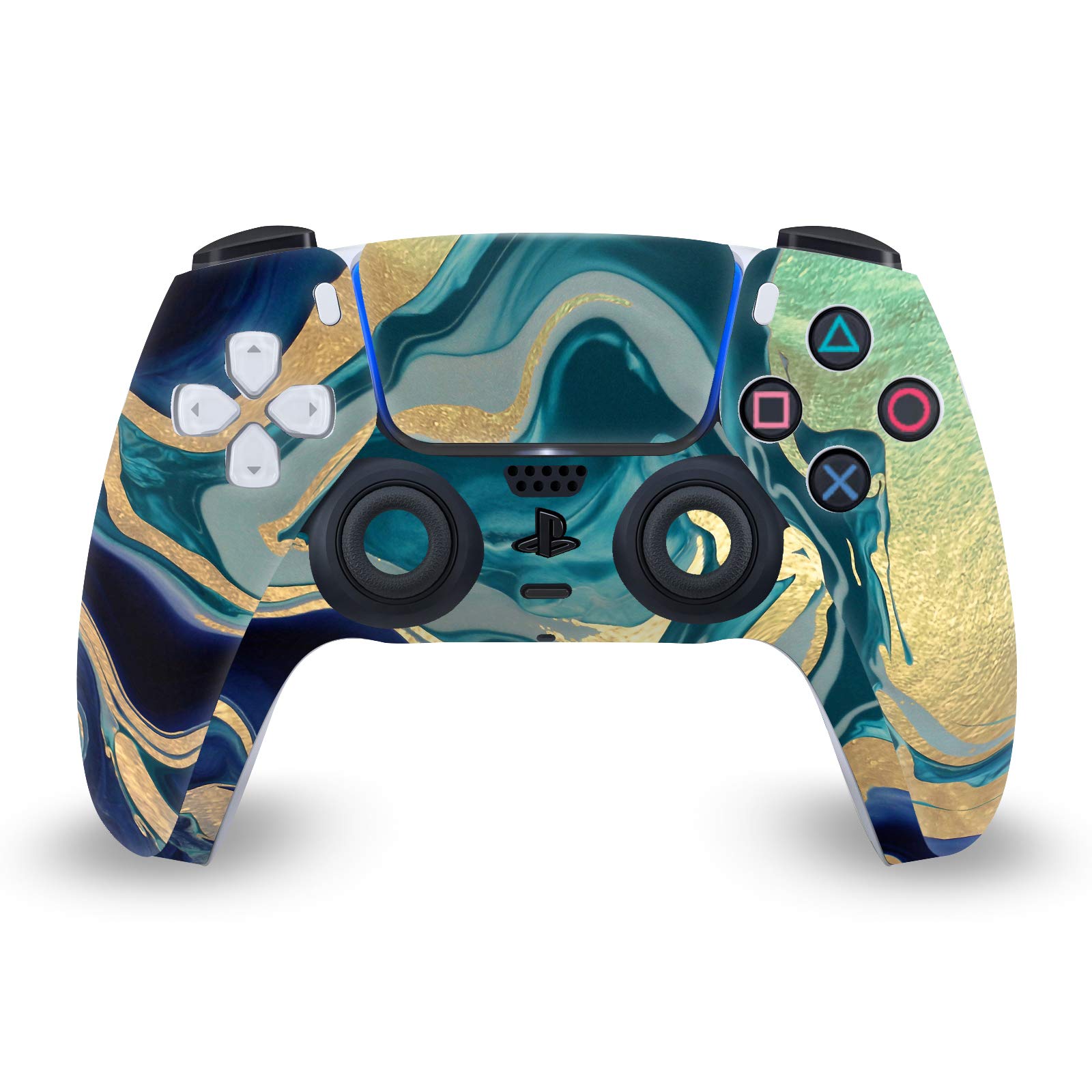 Head Case Designs Officially Licensed Monika Strigel Indigo Art Mix Vinyl Faceplate Sticker Gaming Skin Case Cover Compatible with Sony Playstation 5 PS5 DualSense Controller