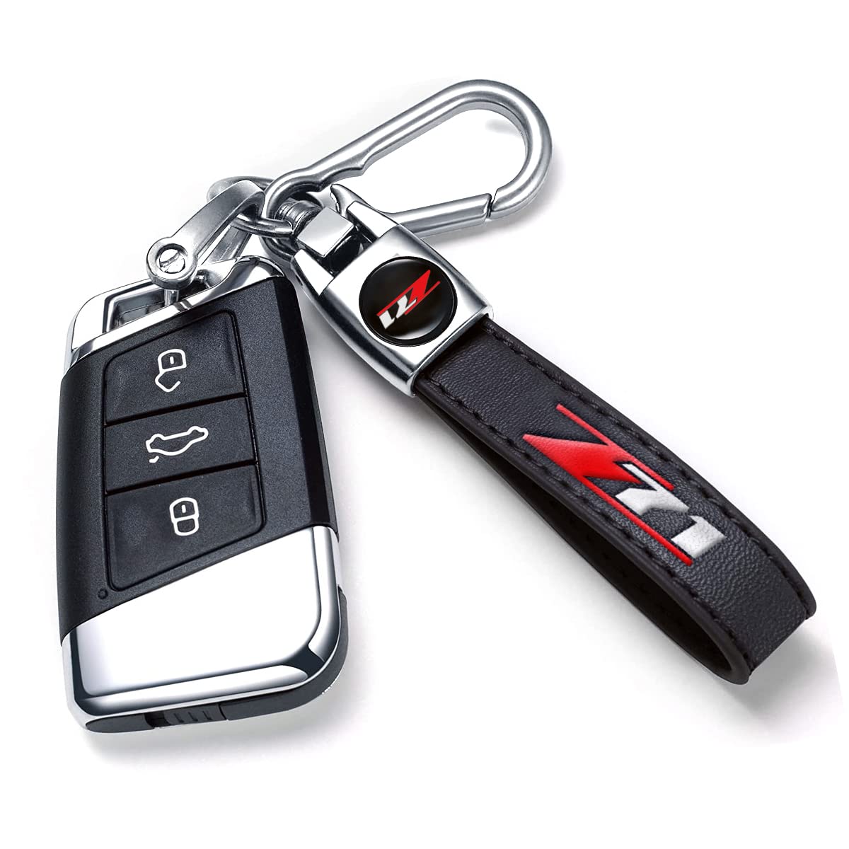 Gorota Sliver Genuine Leather Key Chain Car Keychain Keyring Car Accessories