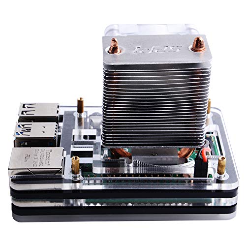 GeeekPi Case with ICE Tower Cooler for Raspberry Pi 4, Pi 4 Case with Fan and Aluminum Heatsink for Raspberry Pi 4 Model B