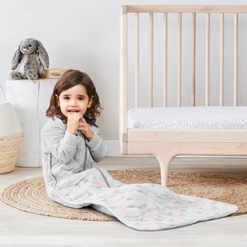 Love to Dream Organic Merino Wool Warm Baby Sleep Bag (6-18 Mo), Super Soft Temp Regulating Sleeping Sack, 2.5TOG Warm Wearable Blanket, Pink