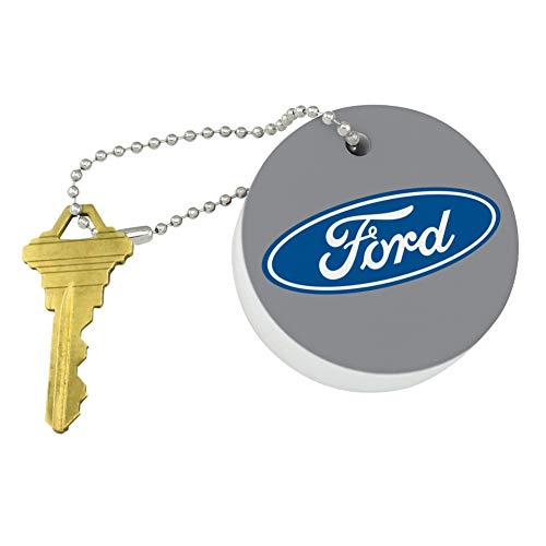 GRAPHICS & MORE Ford Motor Company Blue Oval Logo Floating Keychain Round Foam Fishing Boat Buoy Key Float