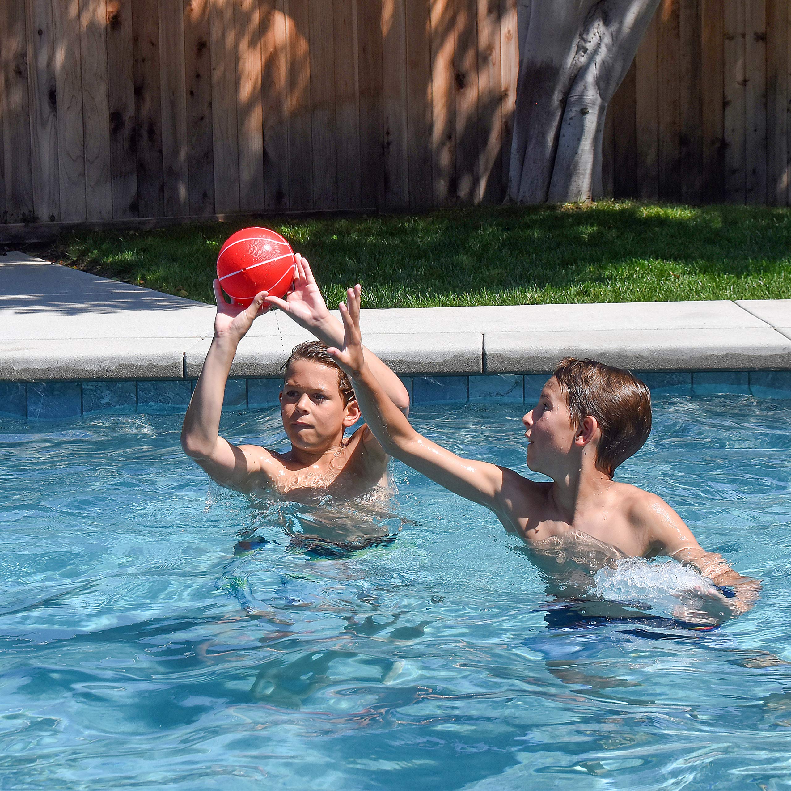 GoSports Swimming Pool Basketballs 3 Pack - Great for Floating Water Basketball Hoops, Choose Red or Blue Pool Basketballs