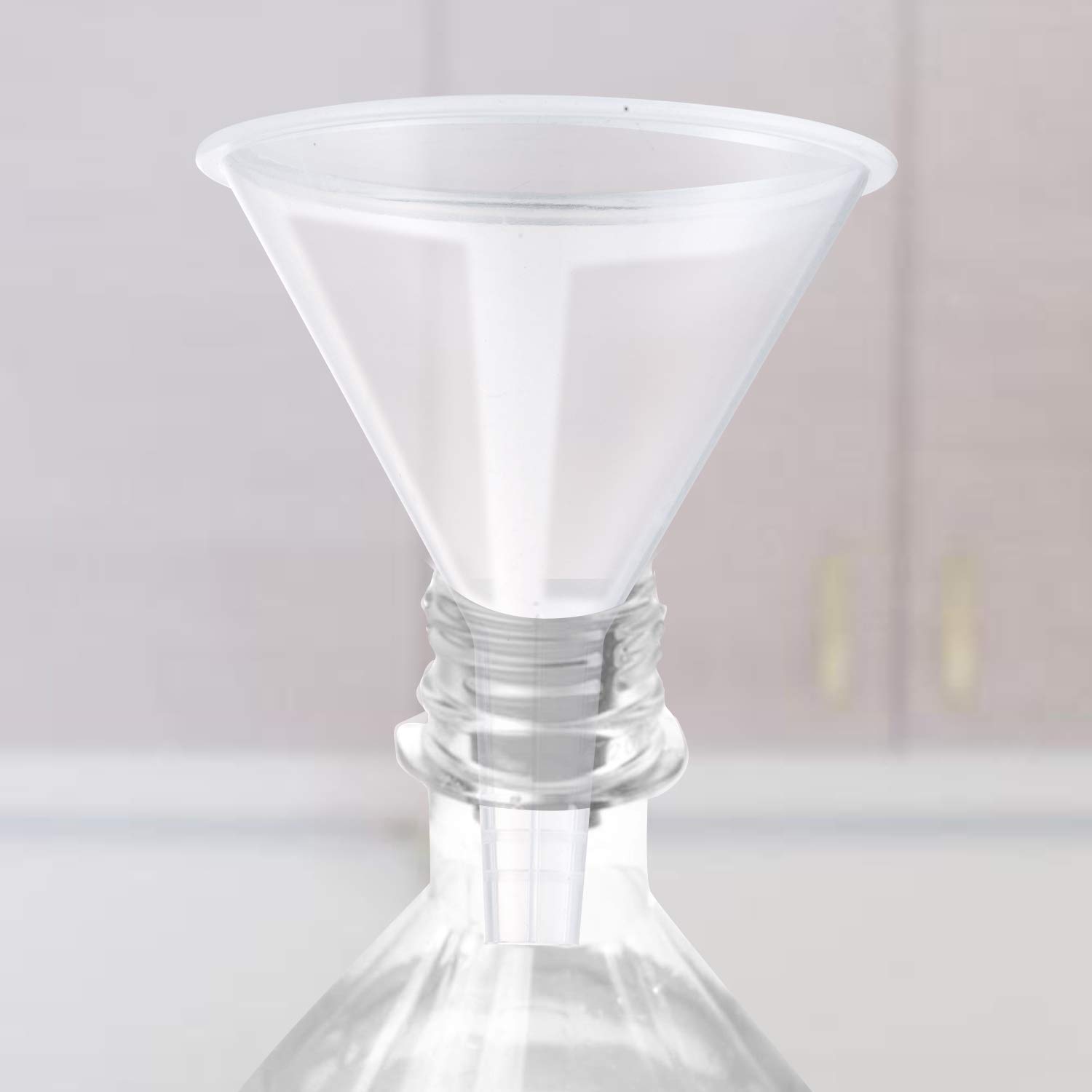 Young4us Plastic Funnel Set, 3 Pcs Lab PP Funnels, 100mm x 2, 75mm x 2, 50mm x 2 (Pack of 3)