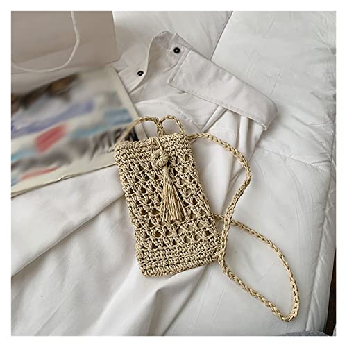 GPPZM Beach Mobile Phone bag Summer Crossbody Female Handmade Small Shoulder bag (Color : E, Size : 1)