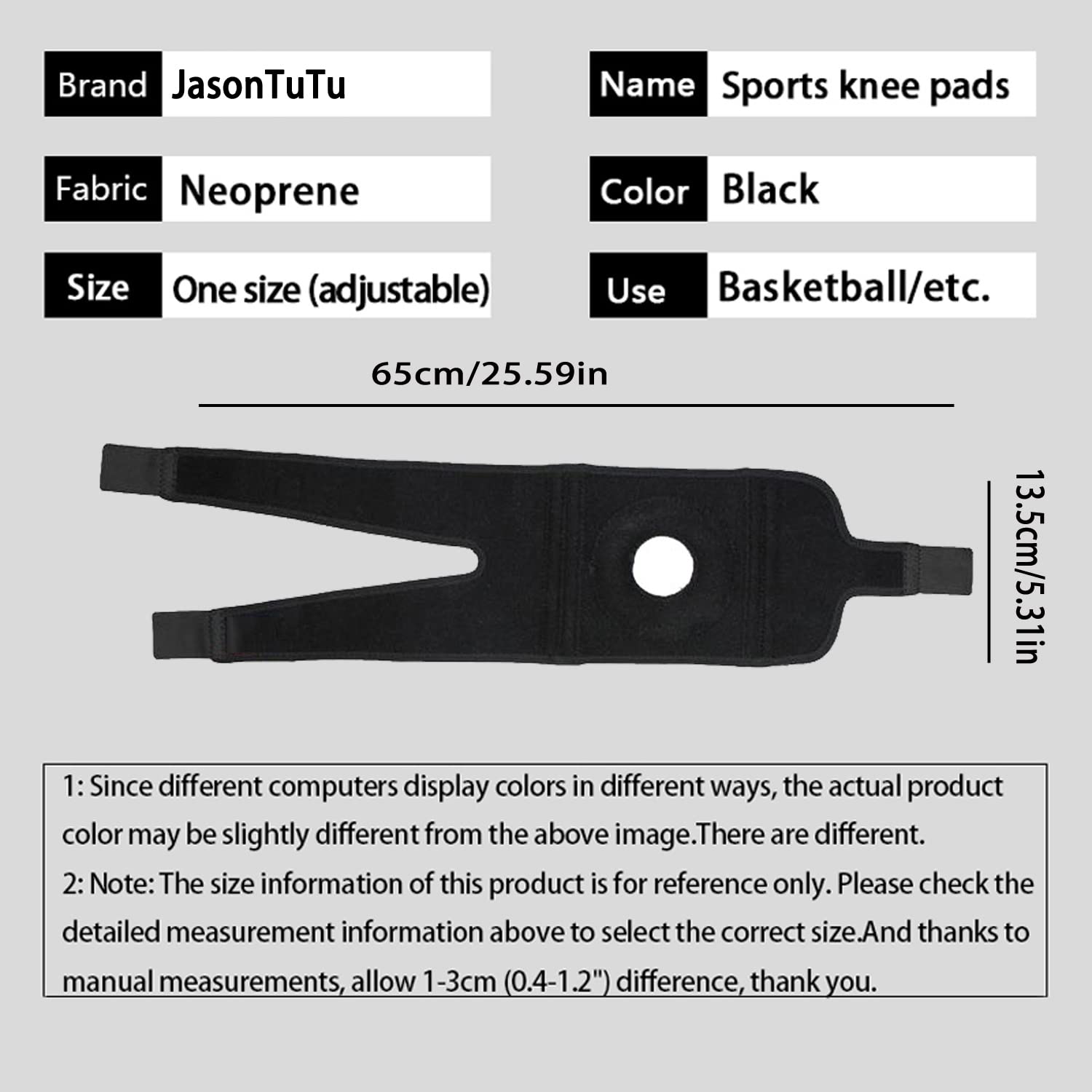 JasonTuTu Adjustable Compression Knee with Side Stabilizers for Meniscus Tear Knee Pain ACL MCL Injury Recovery for Men and Women knee Brace 3003