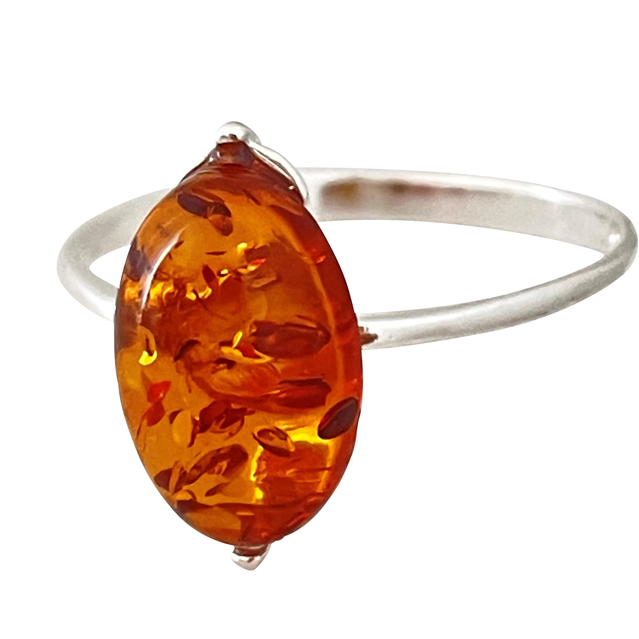 GiftShoppeByNina Natural Baltic Elegant Amber and Sterling Silver Ring (7).