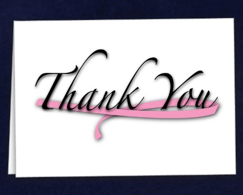 Fundraising For A Cause Breast Cancer Pink Thank You Note Cards