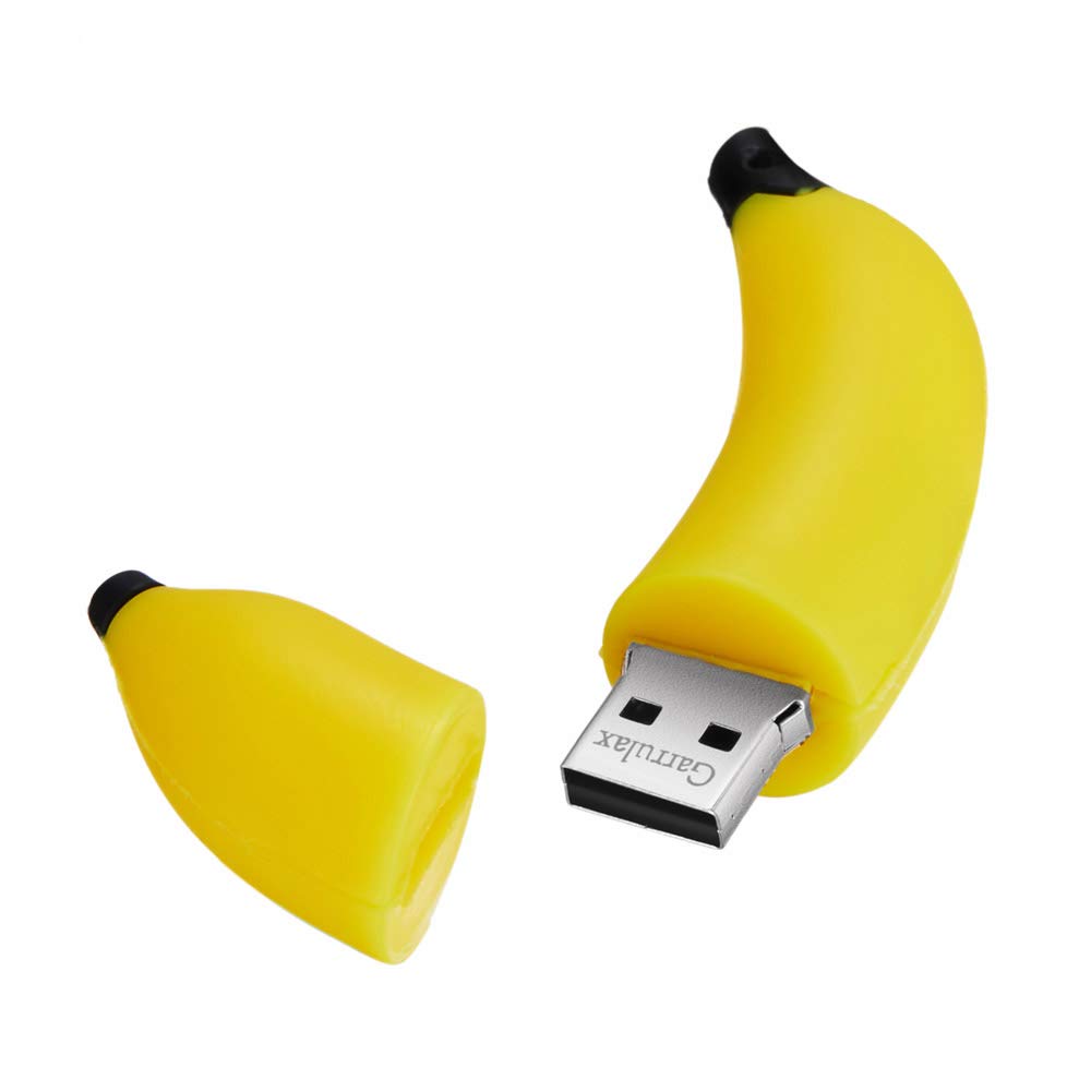 GARRULAX USB Flash Drive, 8GB / 16GB / 32GB Novelty Cute Cartoon USB Memory Stick Date Storage Pendrive Thumb Drives for Kids Children Collegue Student (32GB, Banana)