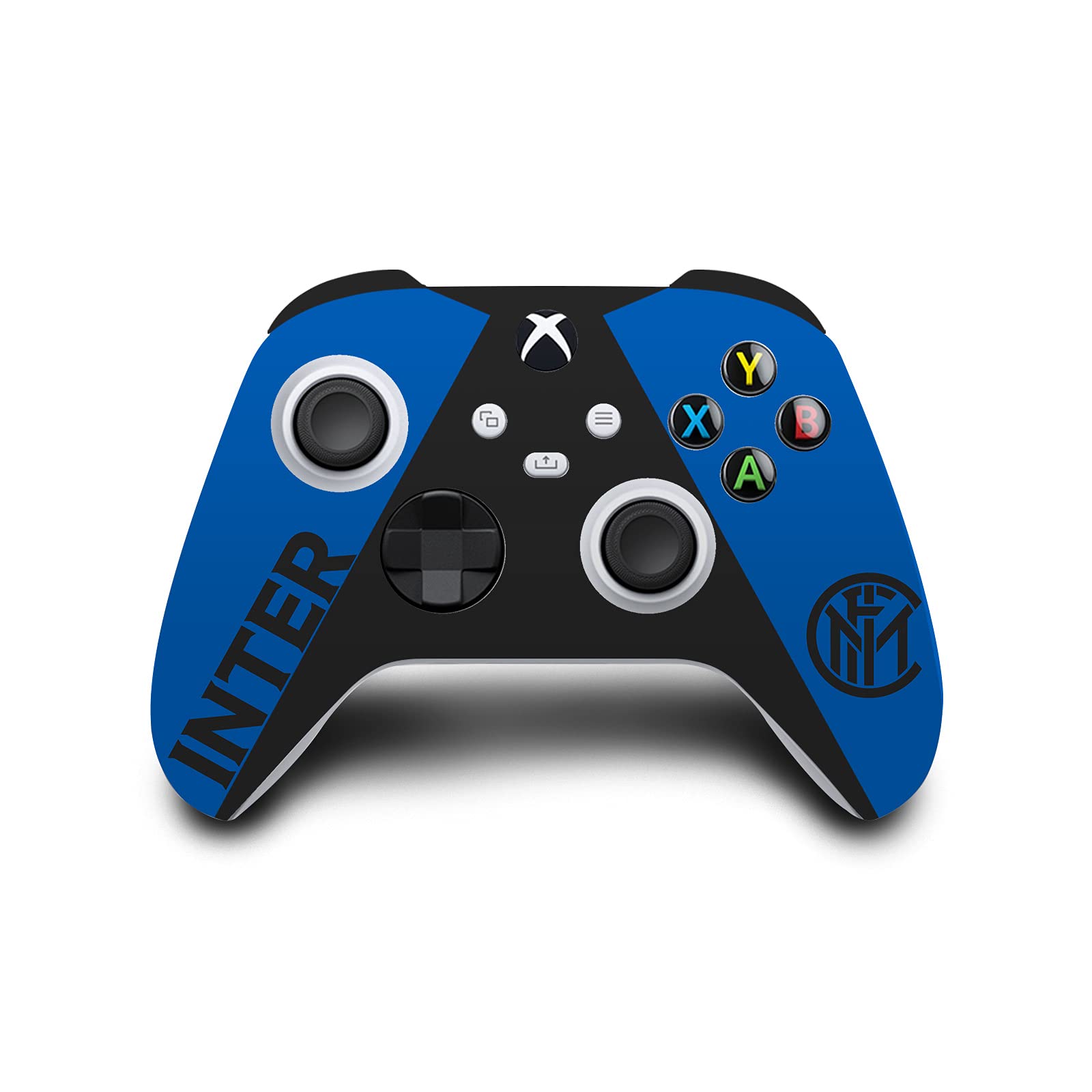 Head Case Designs Officially Licensed Inter Milan Blue and Black Full Logo Matte Vinyl Sticker Gaming Skin Case Cover Compatible with Xbox Series S Console and Controller Bundle