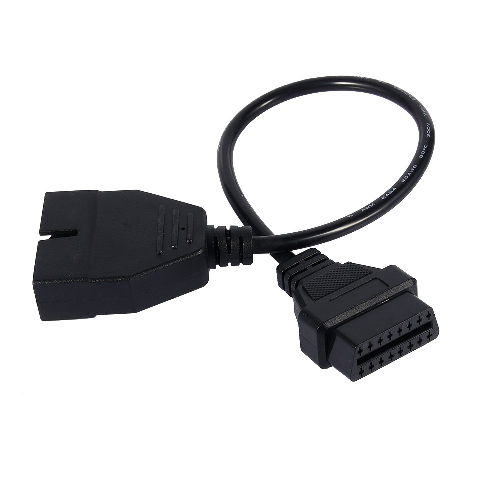 Fydun 12 Pins to 16 Pins Adapter Cable Diagnosis Adapter Scanner Cable Connector for