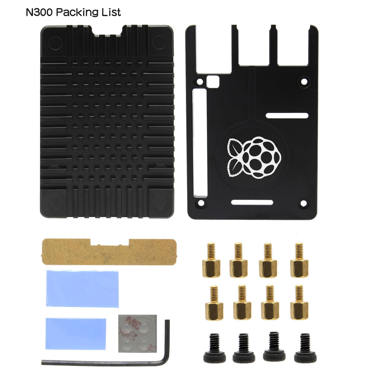 Geekworm for Raspberry Pi 4 Case, CNC Ultra-Thin Aluminum Alloy Metal Passive Cooling Case, Raspberry Pi 4 Heatsink Case Compatible with Raspberry Pi 4 Model B Only (N300)